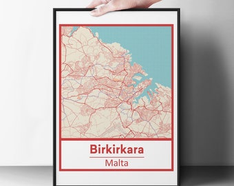 Map of Birkirkara - Etsy