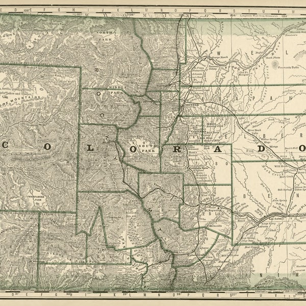 Antique Wall Map - Etsy