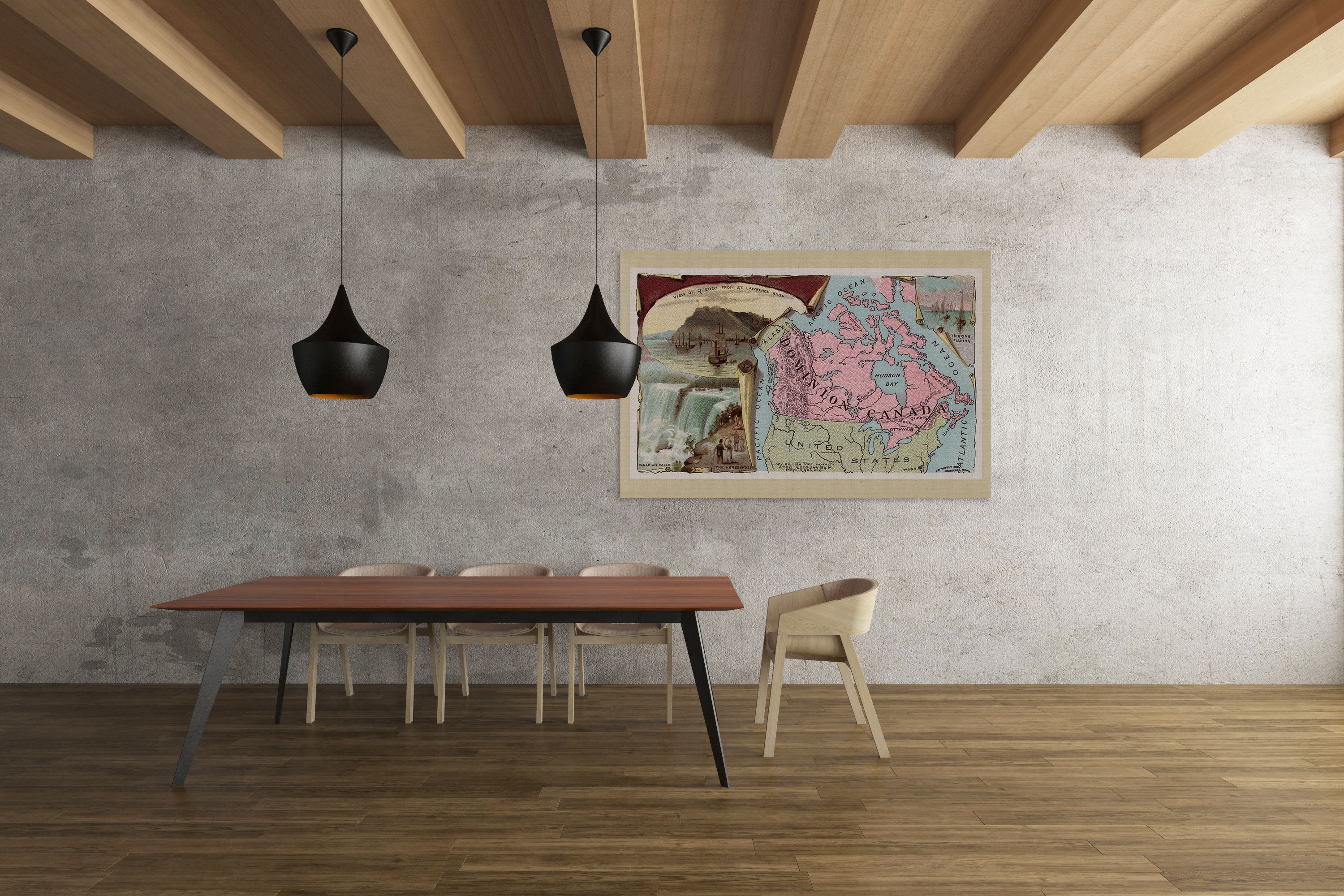 Illustrated Map of Canada 1890 Digital Print Historic Digital Download ...