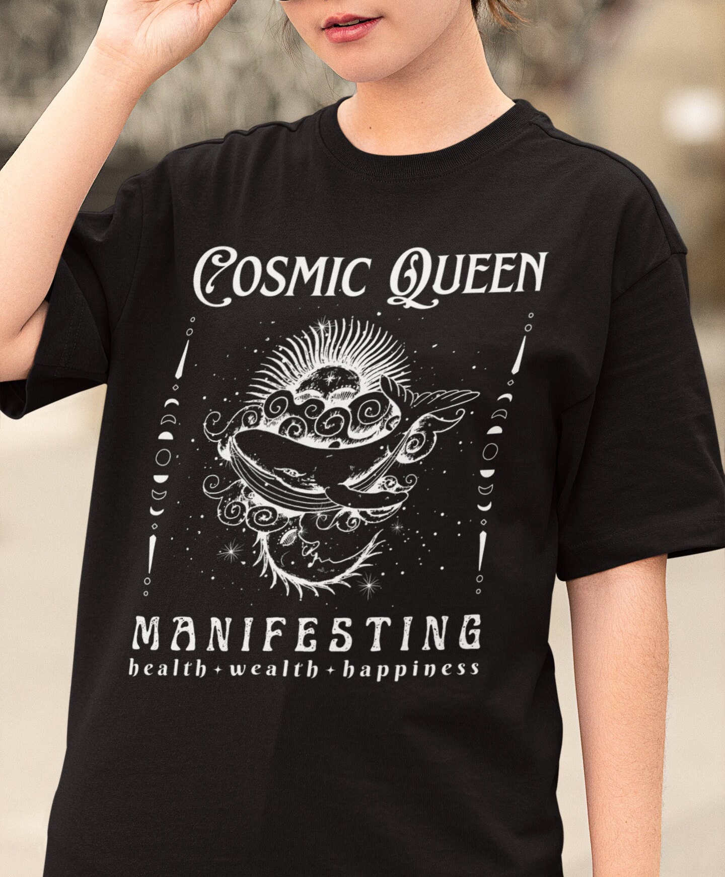 Cosmic Whale Manifest Tshirt Tarot Shirt Mystical Shirt Celestial Tee ...