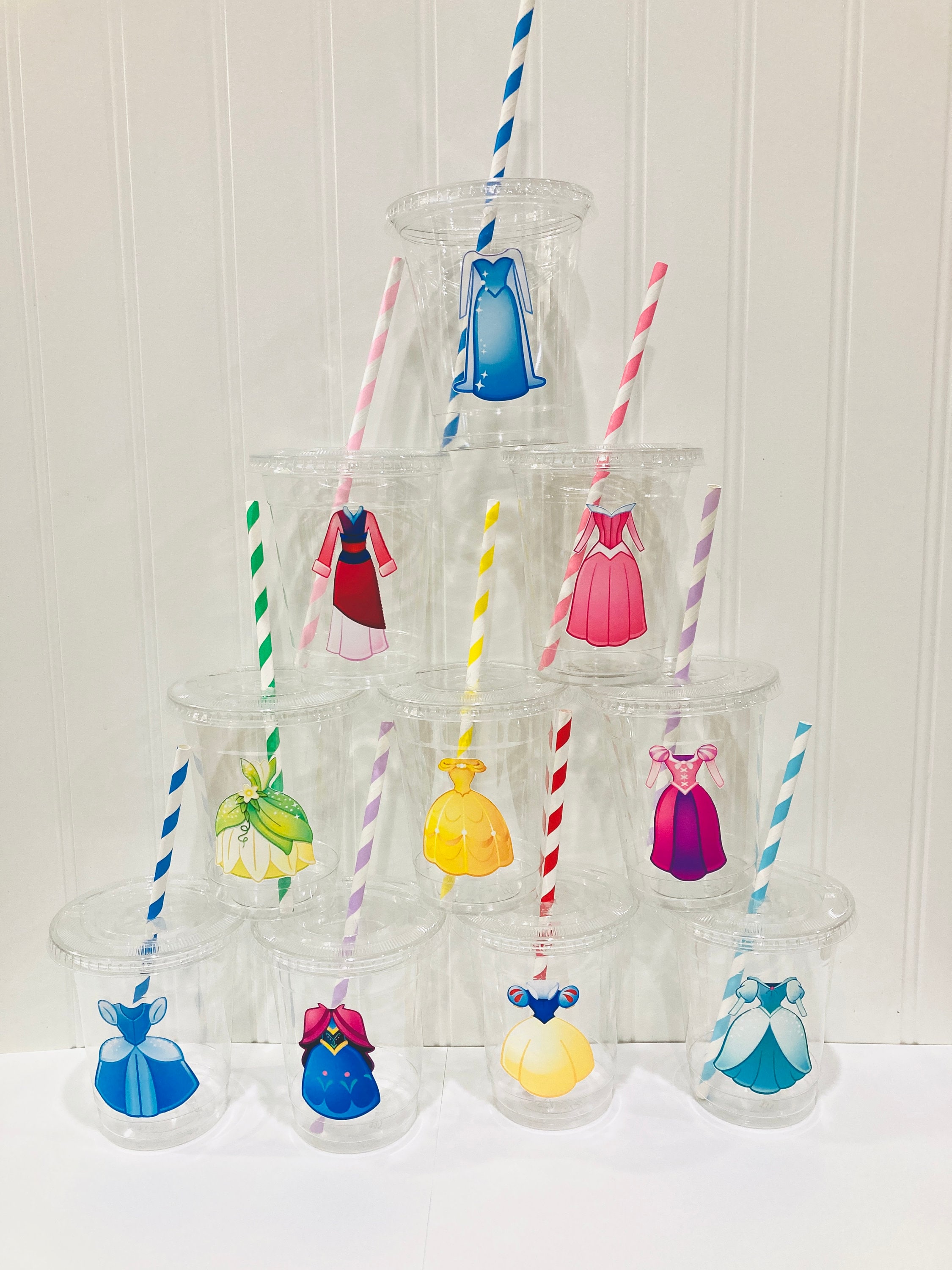 Disney Princess Birthday Party Cups, Kids Party Cups, Princess Theme ...