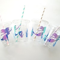 Mermaid Party Cups - Mermaid Birthday, Mermaid Party Decorations ...
