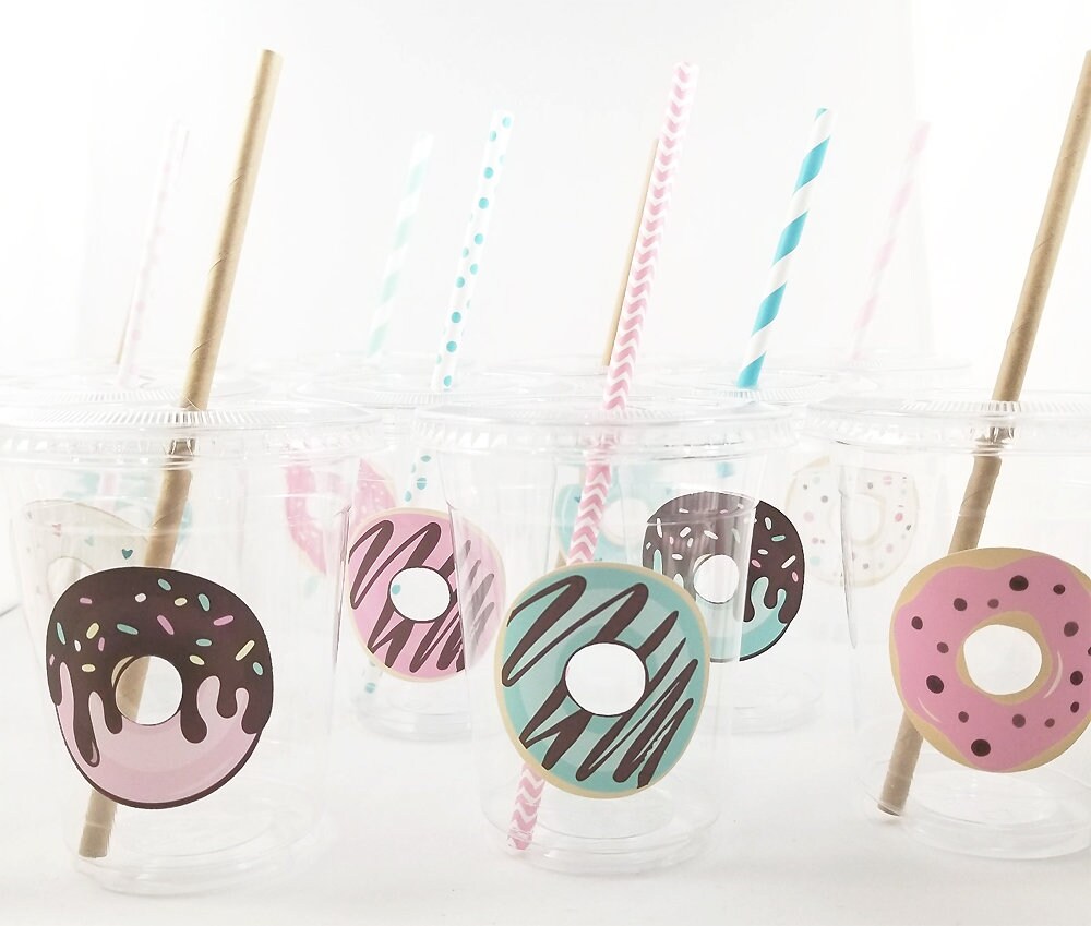 Donut Party Cups Cute Donut Cups Sprinkles Donut Donut | Etsy