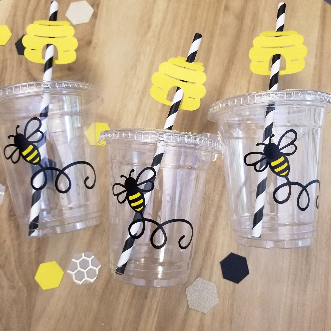 Bumblebee Baby Shower Cups Bee Party Cup Little Honey Bee | Etsy