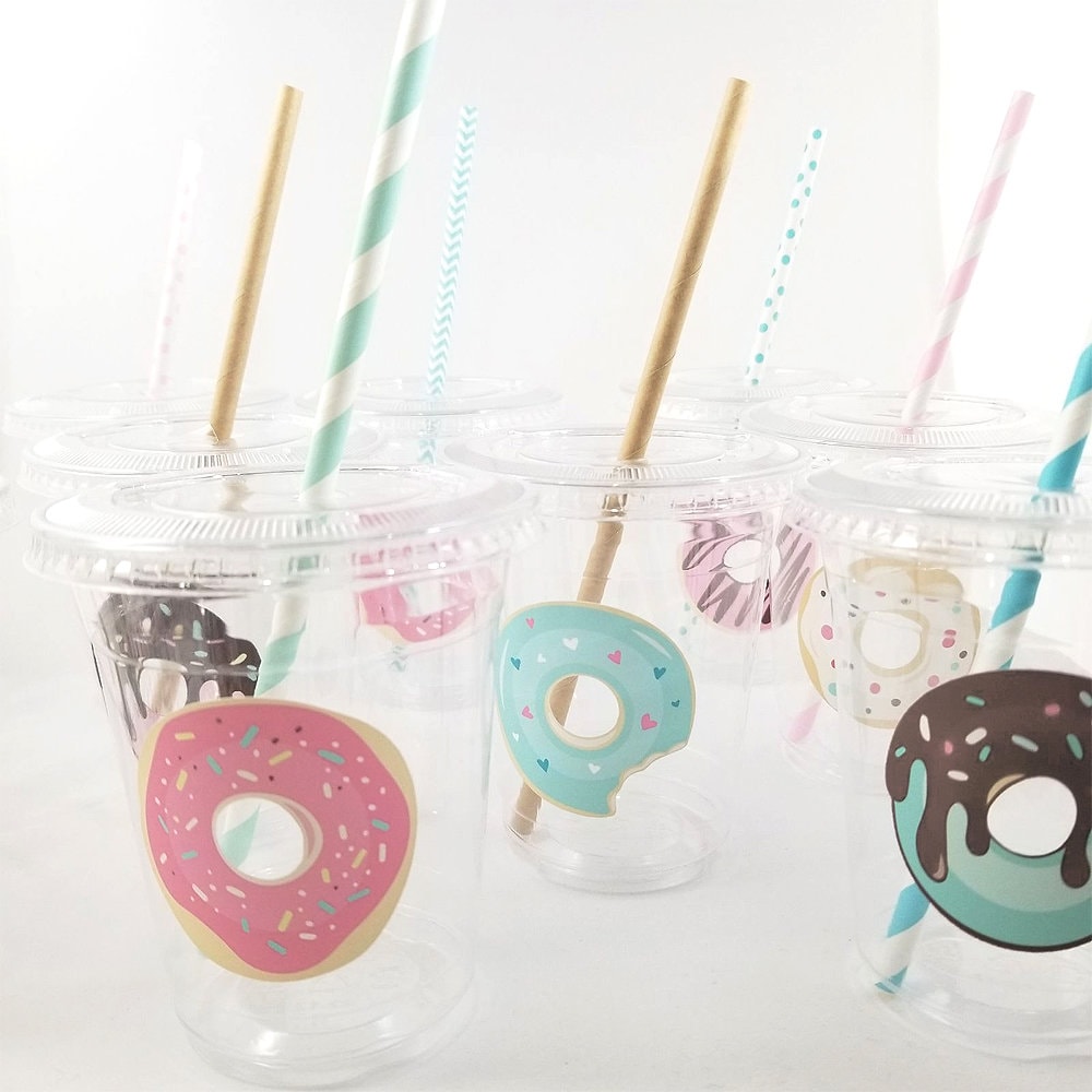 Donut Party Cups Cute Donut Cups Sprinkles Donut Donut | Etsy