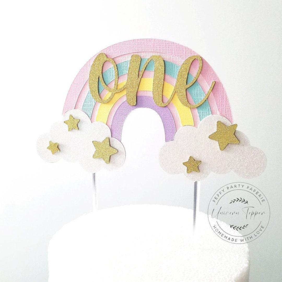 Rainbow Cake Topper, Rainbow Age Cake Topper, Rainbow Cake Smash, Photo ...