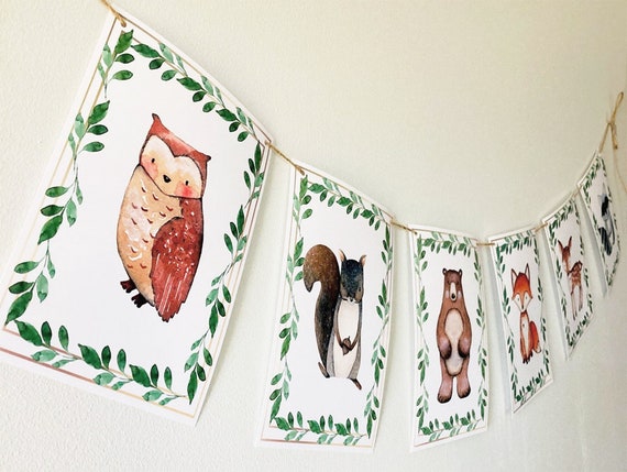 Woodland Animals Baby Shower Woodland Animals Banner | Etsy