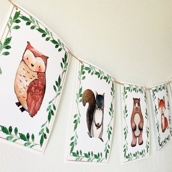 Woodland Bunting - Etsy