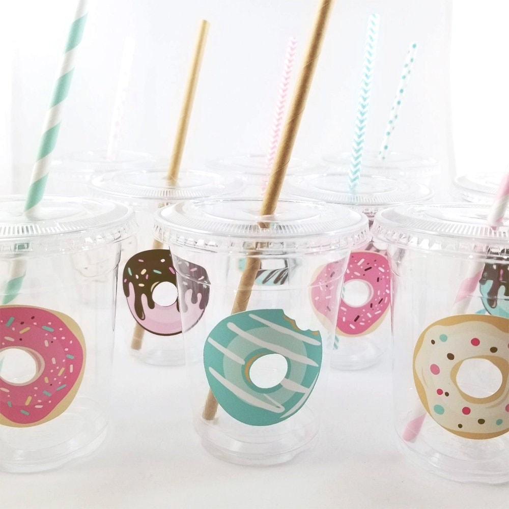 Donut Party Cups Cute Donut Cups Sprinkles Donut Donut | Etsy