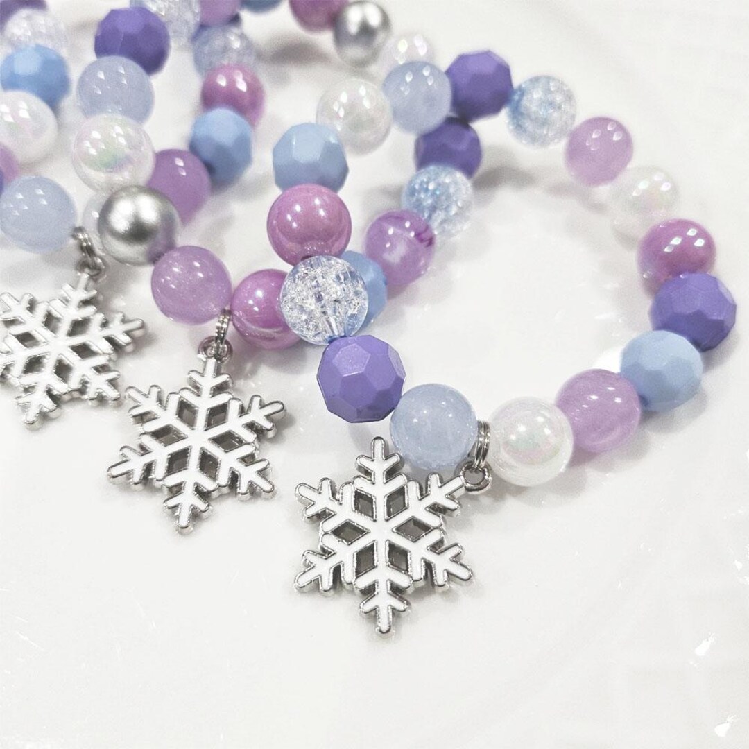 Frozen Bracelet Kit, Snowflake Party Favors, DIY Bracelets for Kids ...