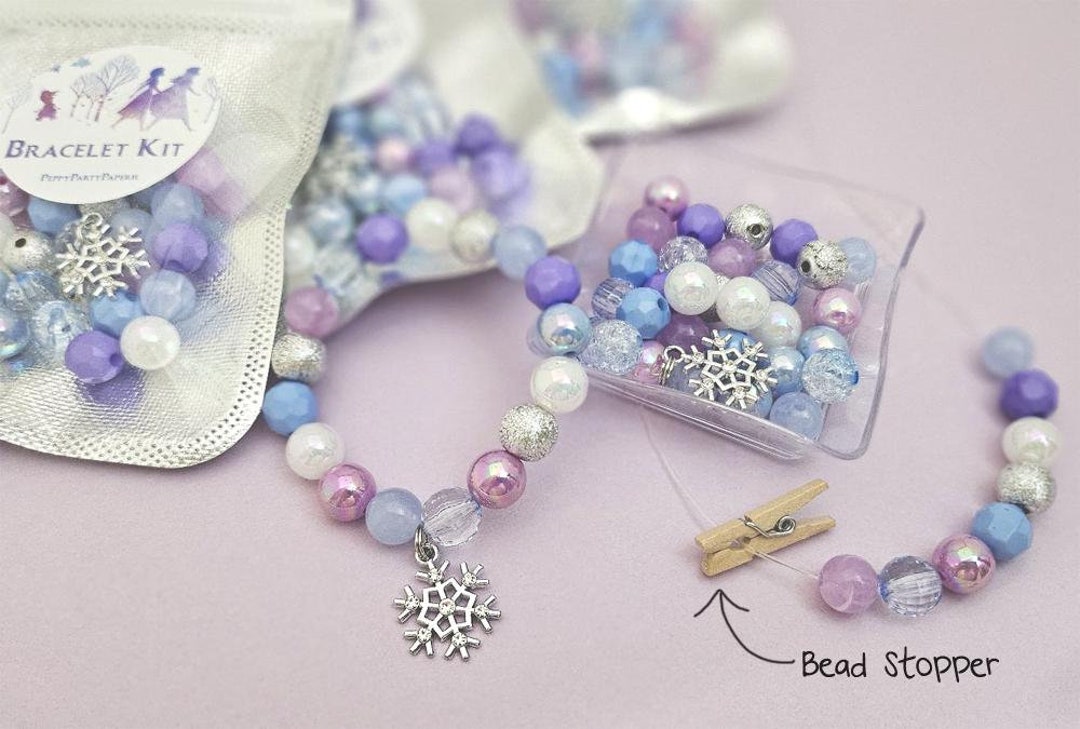 Frozen Bracelet Kit, Snowflake Party Favors, DIY Bracelets for Kids ...