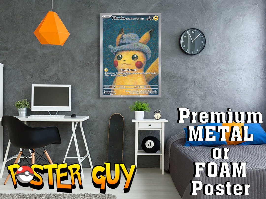 LARGE Pokemon Card Wall Art Metal or Foam Poster Available Pikachu More ...