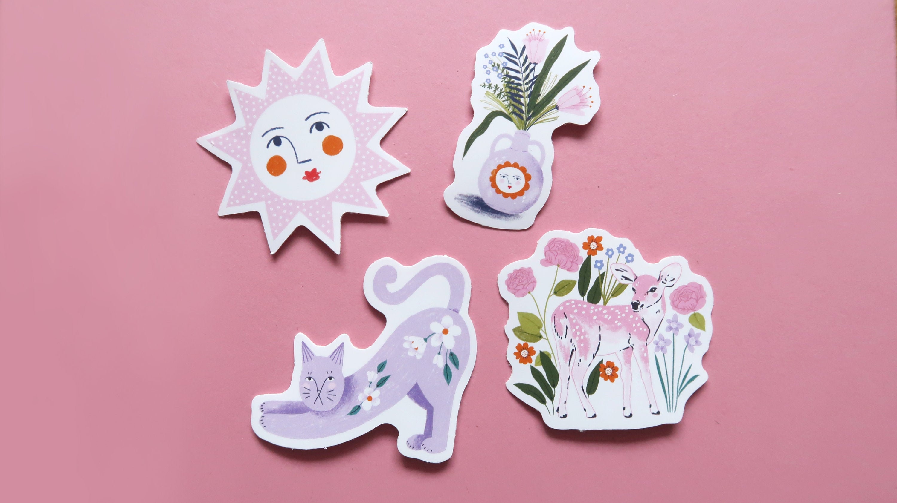 Mini Sticker Pack Cute Sticker Set Animals Sticker Set | Etsy