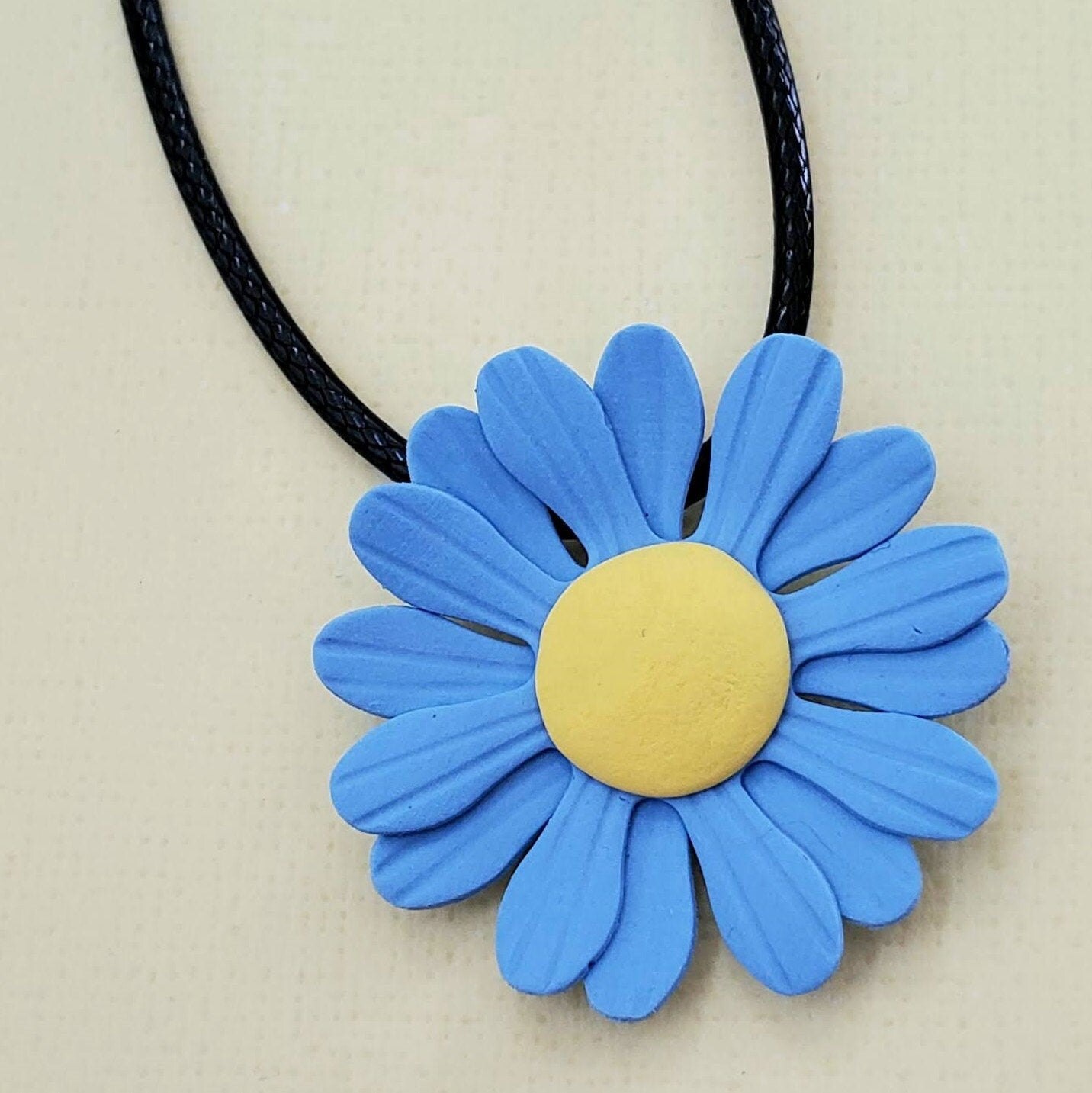 Daisy Polymer Clay Necklace - Polymer Clay Daisy Birth Flower - Polymer ...