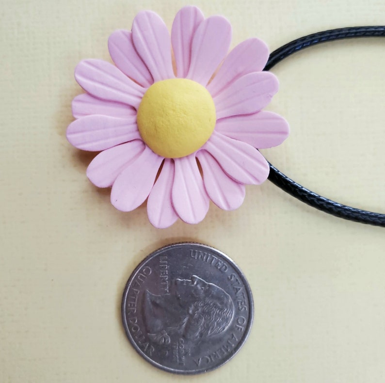 Daisy Polymer Clay Necklace - Polymer Clay Daisy Birth Flower - Polymer ...