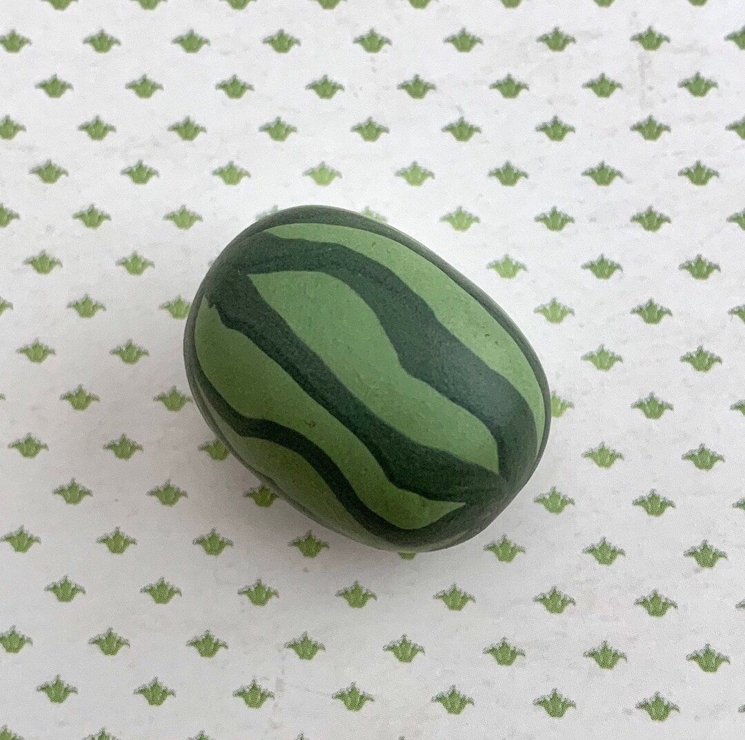 Watermelon Fairy Garden - Whole Watermelon Mini - Polymer Clay Whole ...