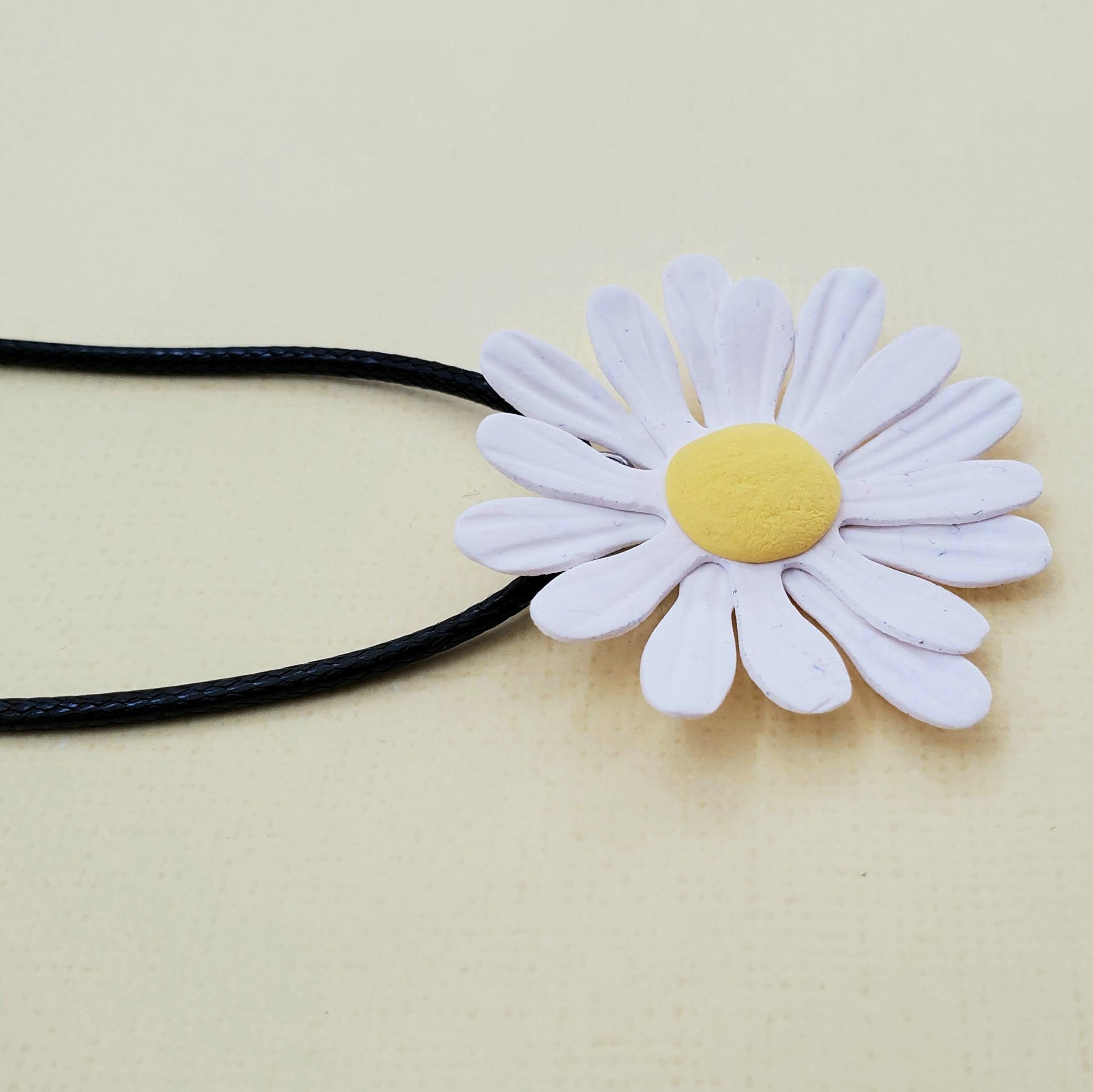 Daisy Polymer Clay Necklace - Polymer Clay Daisy Birth Flower - Polymer ...