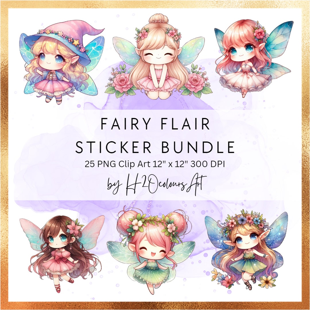 25 Fairy Clipart Bundle| Watercolour Cute Fairy Clipart| Fairy PNG ...