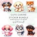 Cute Kawaii Dog Clipart Bundle | Kawaii Watercolour | 25 Cute Puppypng ...