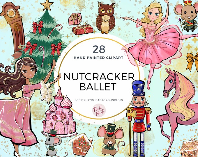 Nutcracker Clip Art for Personal and Commercial Use - Pastel Pink ...