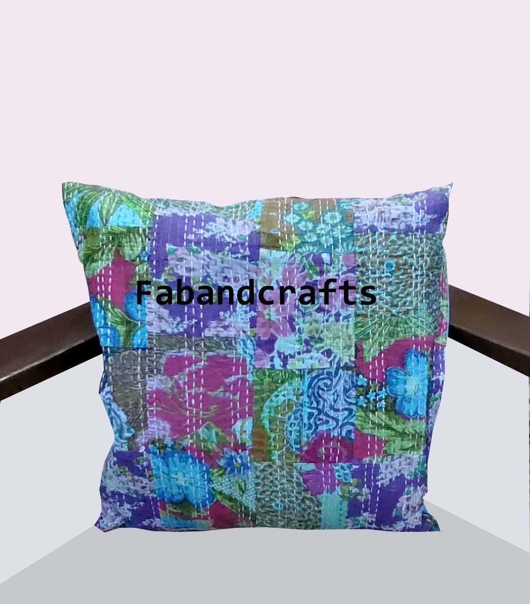 Blue Assorted Print Patch Work Hand Block Print Design . Kantha ...