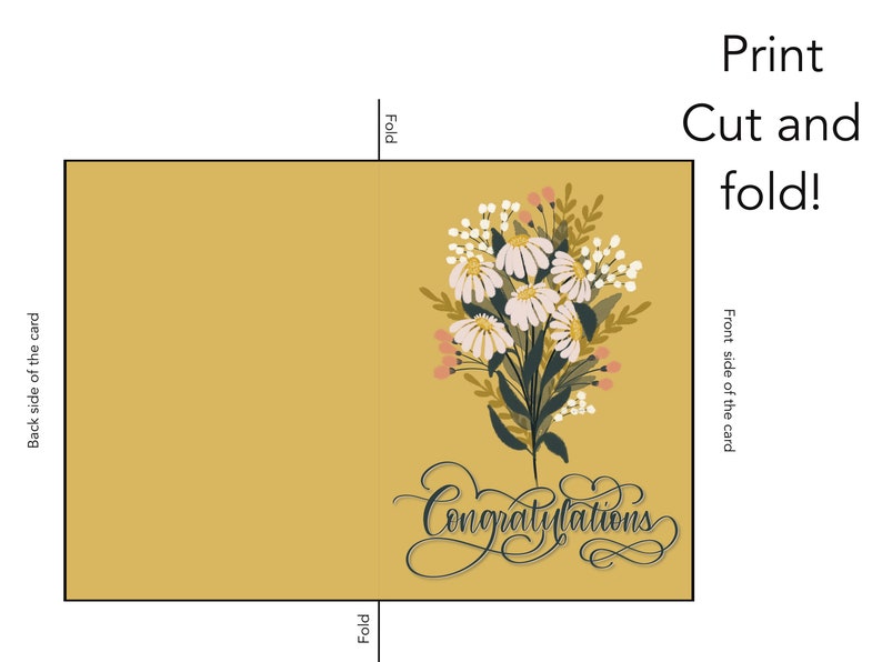 Congratulations Greeting Card Printable, Congrats Greeting Card ...