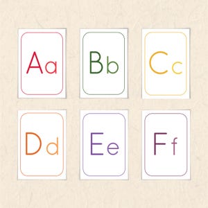 Rainbow Alphabet Flashcards for Toddlers, Printable ABC Flashcards ...