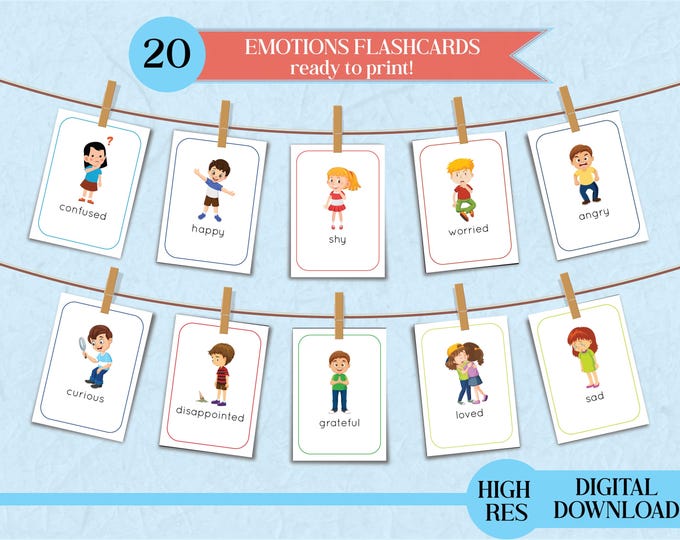 Feelings Card Set Digital Download - Etsy Canada