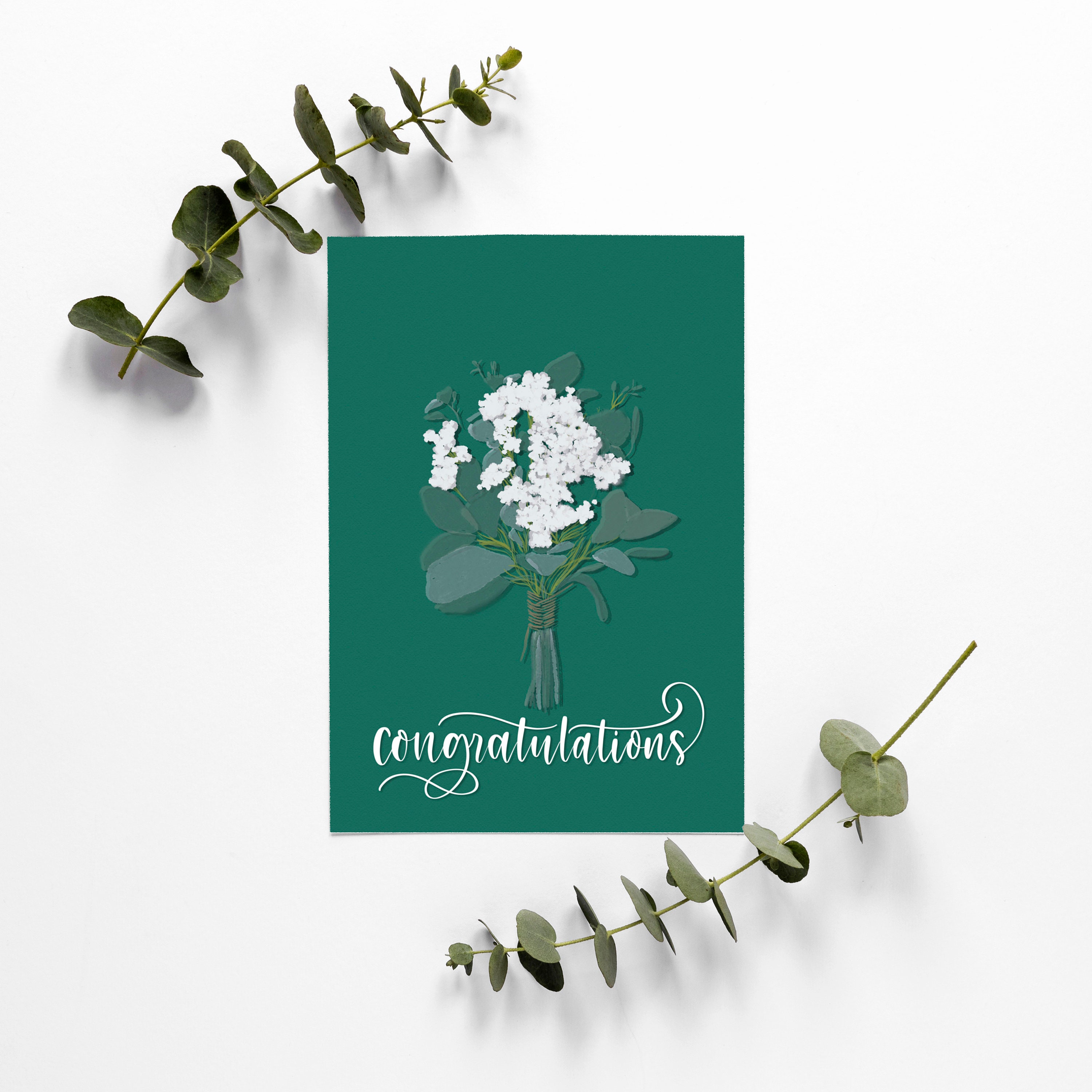 Printable Congratulations Greeting Card, Congrats Greeting Card, Floral ...
