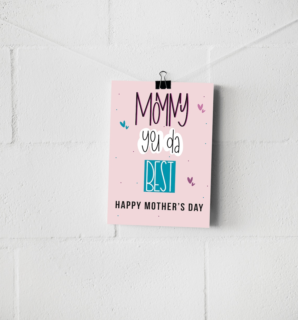 Youre the Best Mum Instant Download Happy Mothers Day Card - Etsy