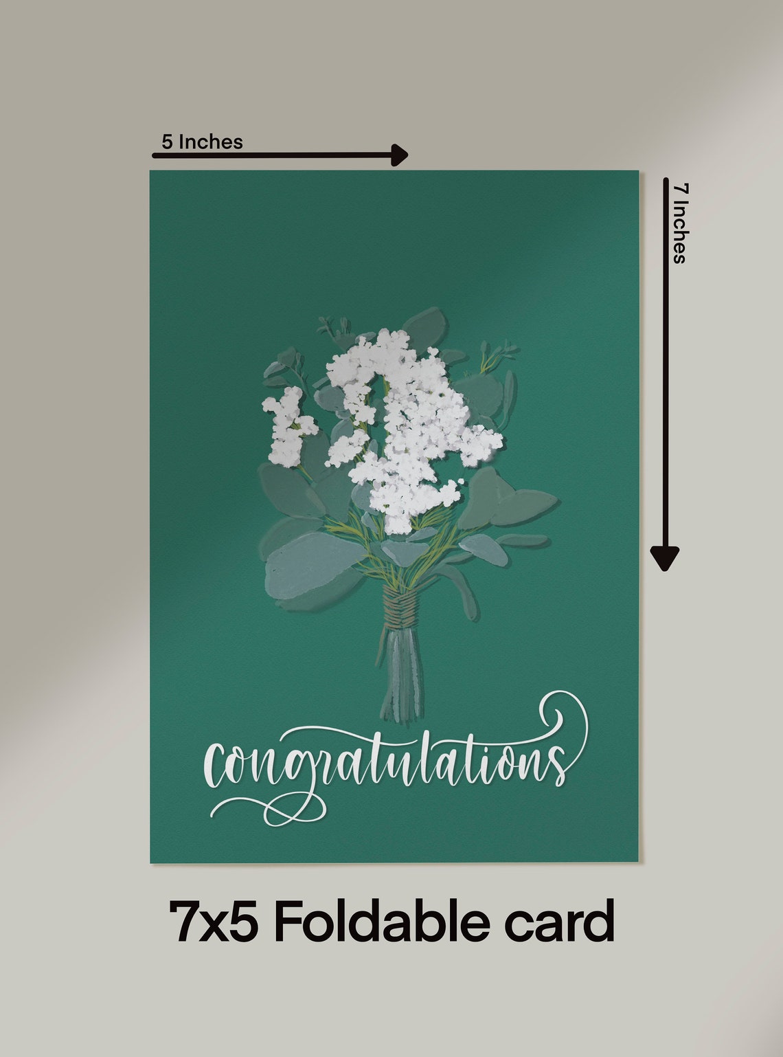 Printable Congratulations Greeting Card, Congrats Greeting Card, Floral ...