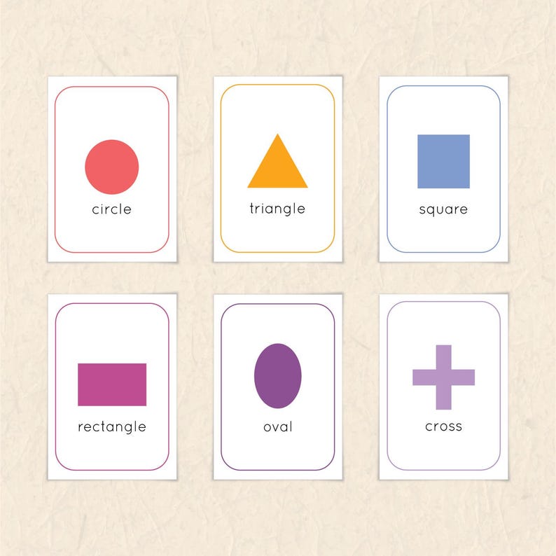 15 Shapes Flashcards Montessori-inspired Learning for Toddlers ...