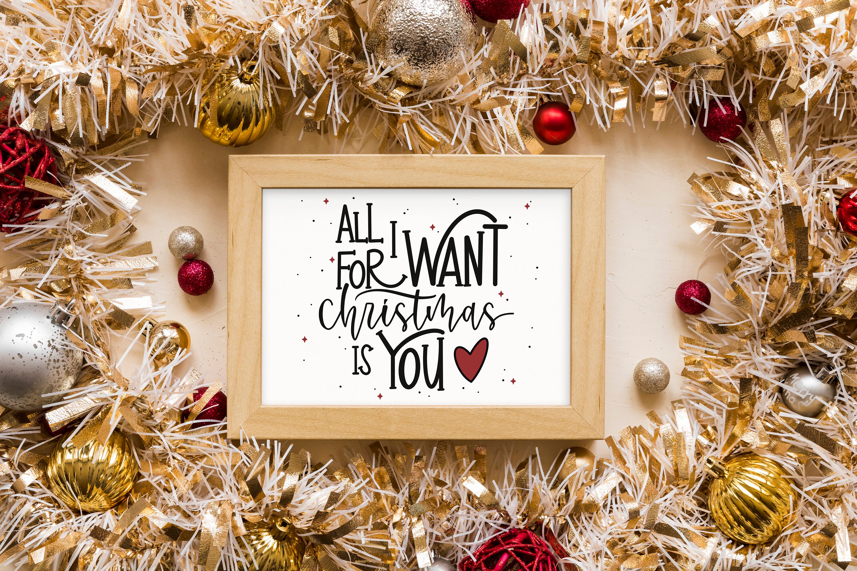Todo lo que quiero para Navidad es tu impresión decoración - Etsy España