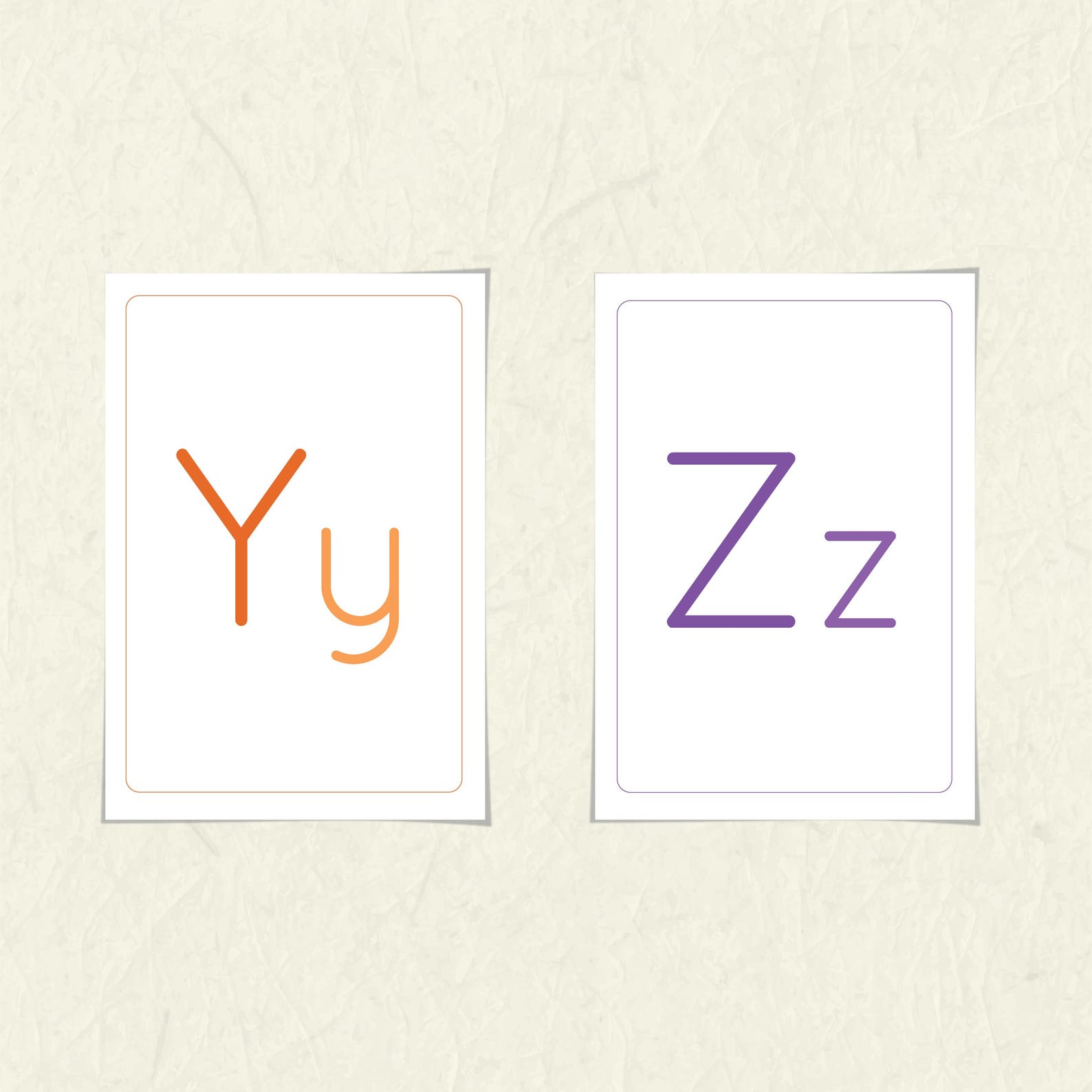 Rainbow Alphabet Flashcards for Toddlers, Printable ABC Flashcards ...