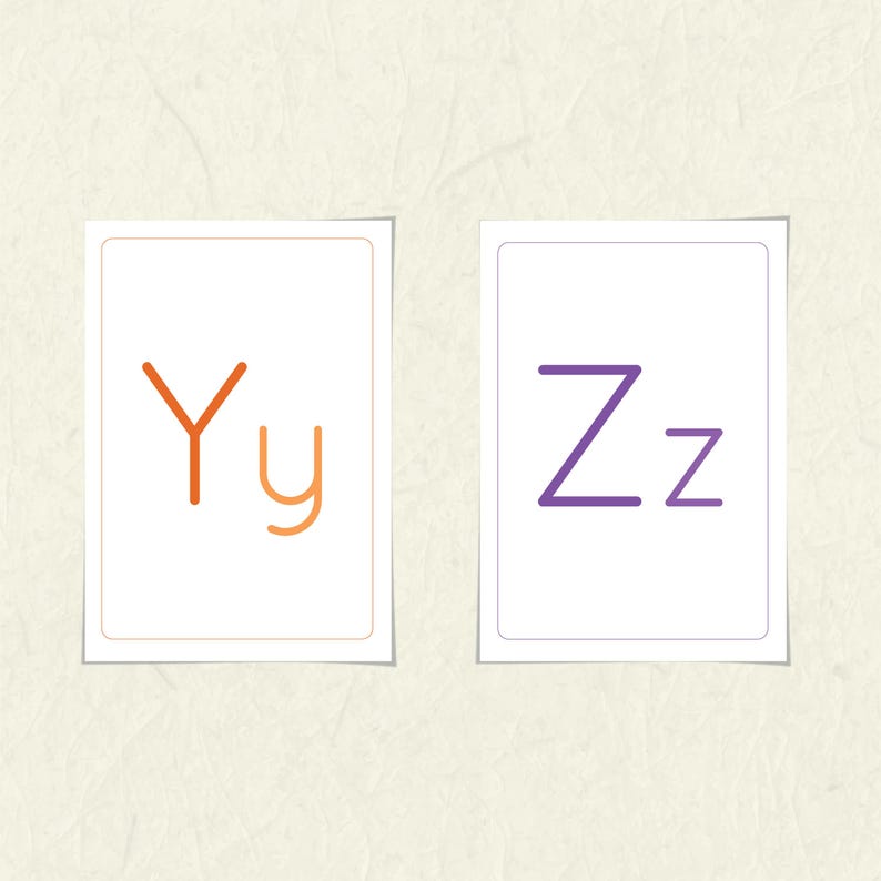 Rainbow Alphabet Flashcards for Toddlers, Printable ABC Flashcards ...