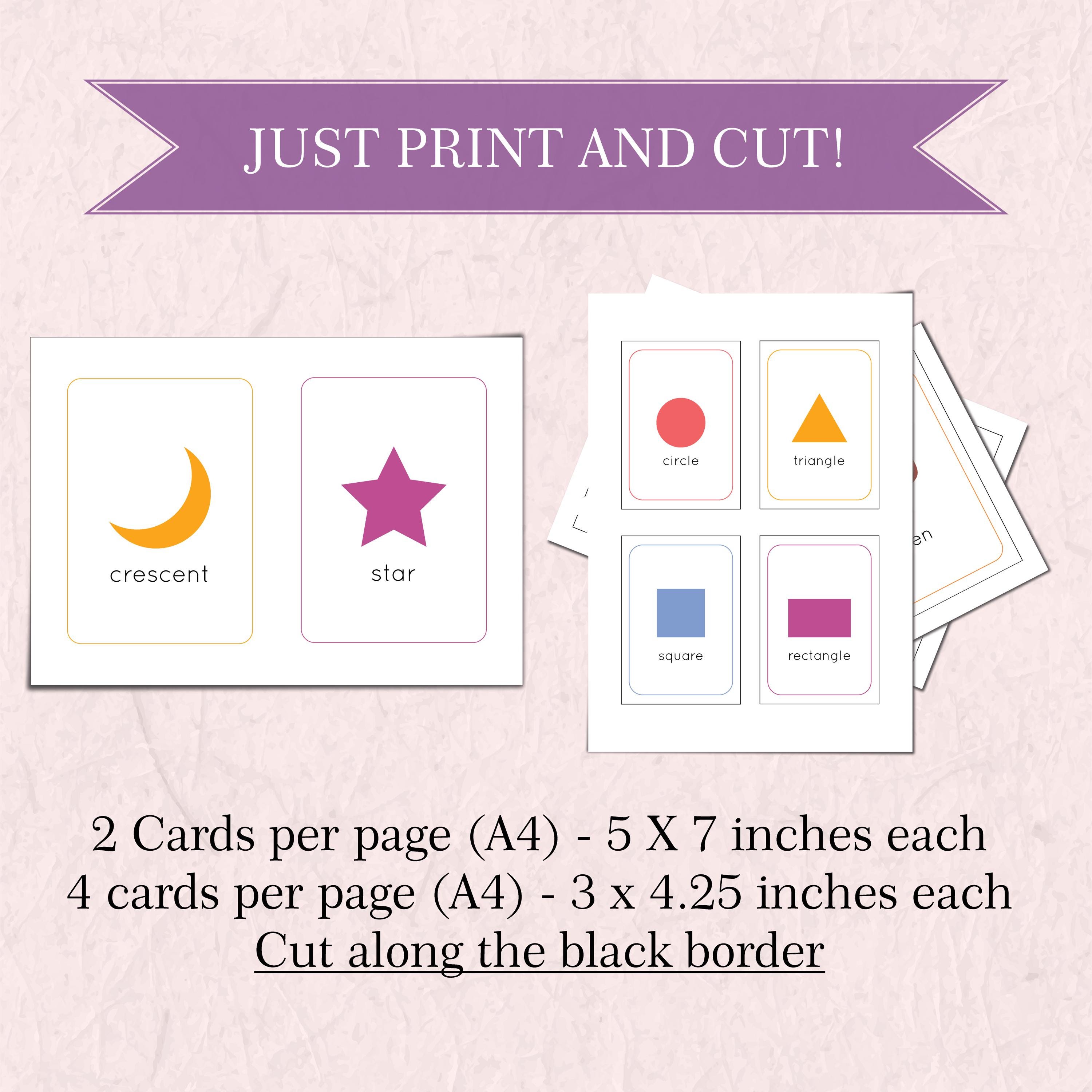 15 Shapes Flashcards Montessori-inspired Learning for Toddlers ...