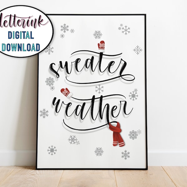 Sweater Weather Printable - Etsy