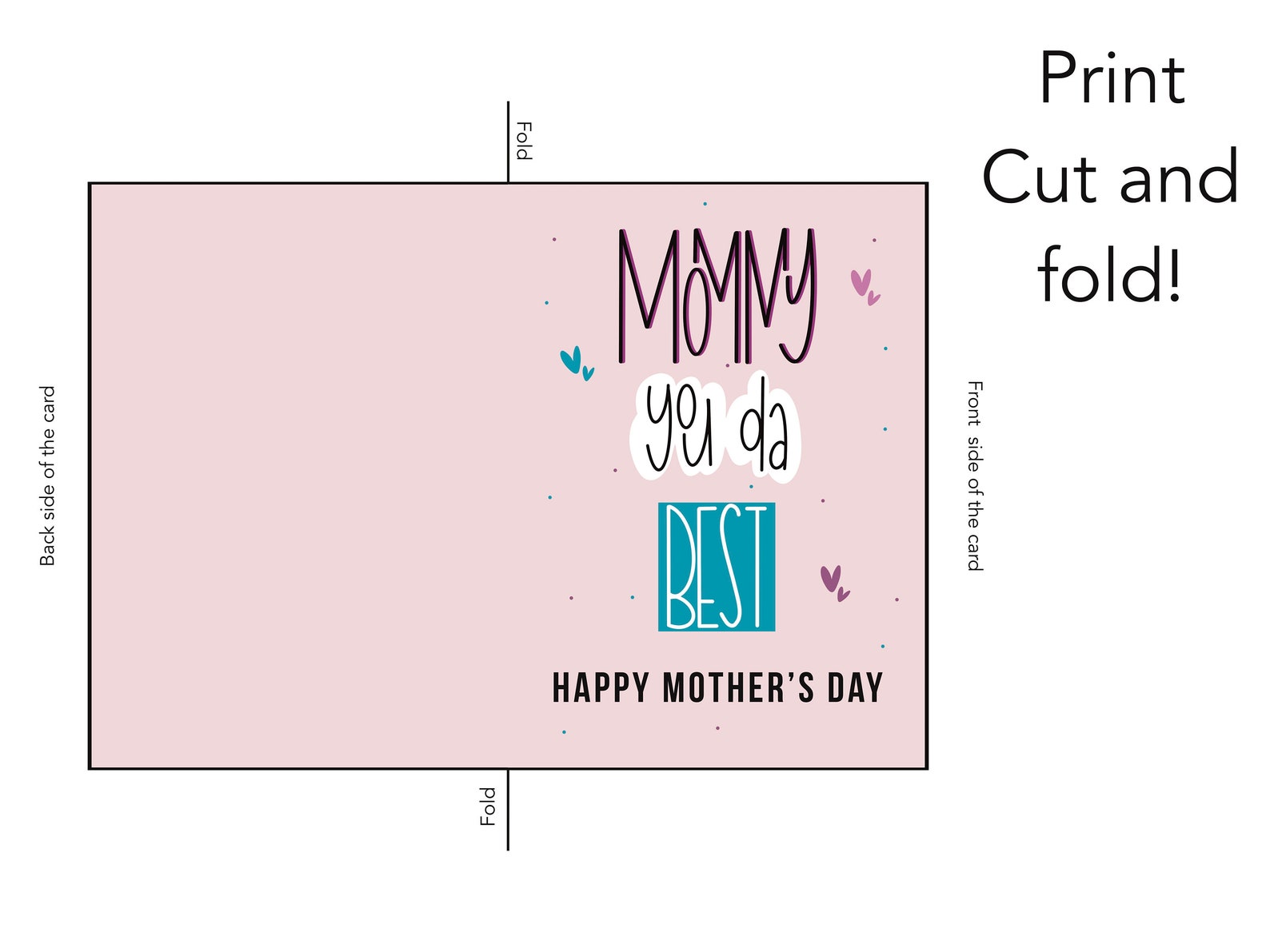 Youre the Best Mum, Instant Download, Happy Mothers Day Card, Mother's ...