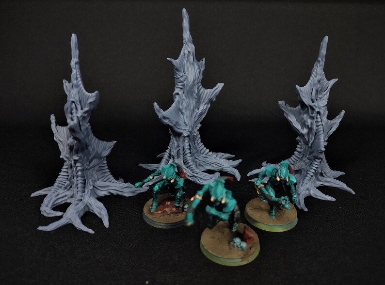 Alien Terrain Web Trees 28mm Wargaming Tabletop Terrain - Etsy