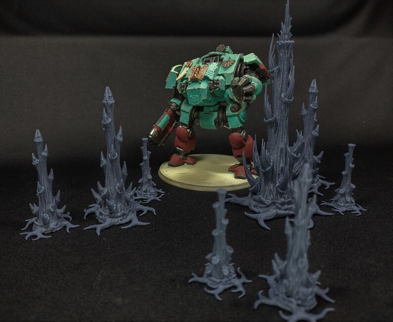 Alien Terrain, Spike Trees, 28mm Wargaming, Tabletop Terrain, Sci-fi ...