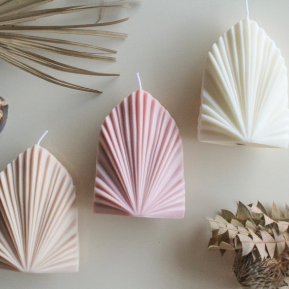Palm Fan Pillar Candles Etsy