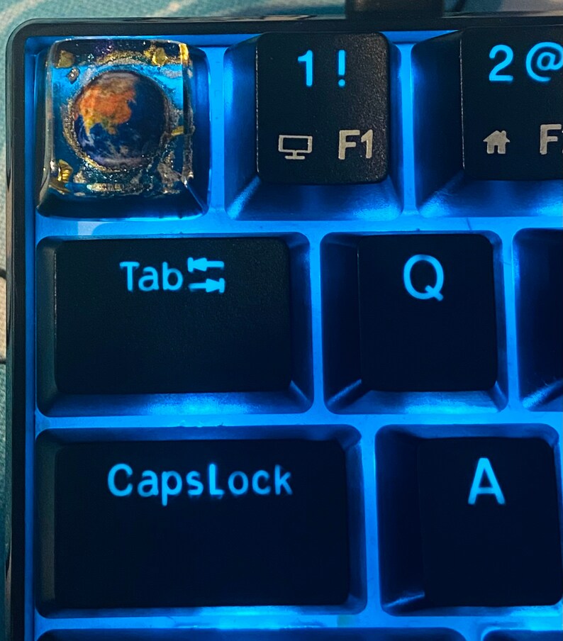 Starry Night Solar System Planets Galaxy Space Stars Keycaps Resin ...
