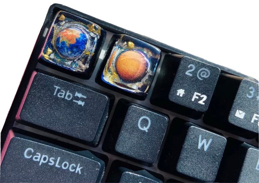 Starry Night Solar System Planets Galaxy Space Stars Keycaps | Etsy