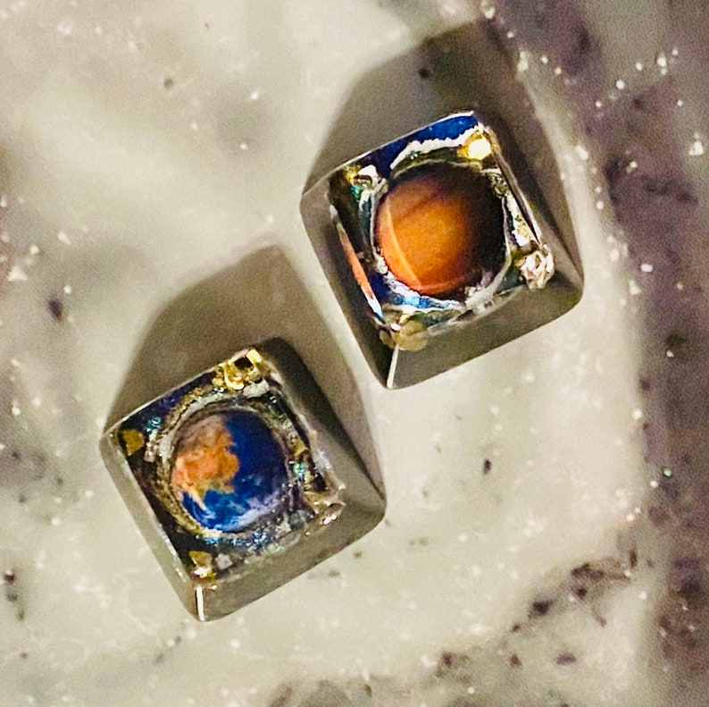 Starry Night Solar System Planets Galaxy Space Stars Keycaps Resin ...