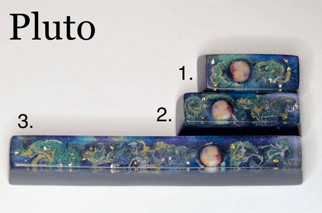 Starry Night Solar System Planets Galaxy Space Stars Keycaps Resin ...