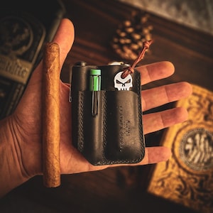 THOR EDC Black Caddy Leather Organizer, EDC Caddy, Edc Leather Slip ...