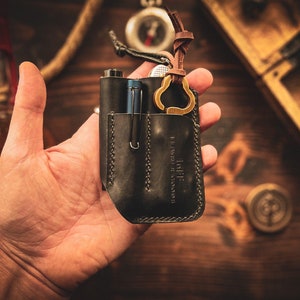 THOR EDC Black Caddy Leather Organizer, EDC Caddy, Edc Leather Slip ...