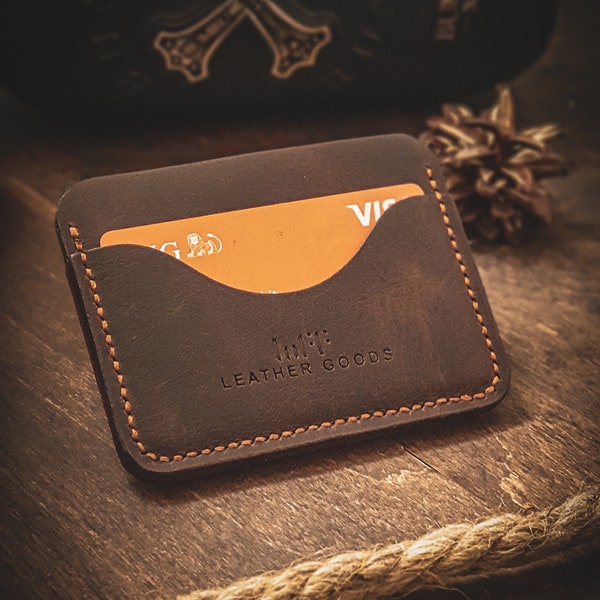 Slim Leather Wallet - Etsy