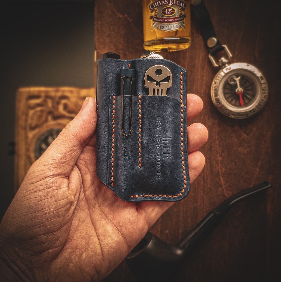 THOR EDC Blue Caddy Leather Organizer EDC Caddy Edc Leather - Etsy