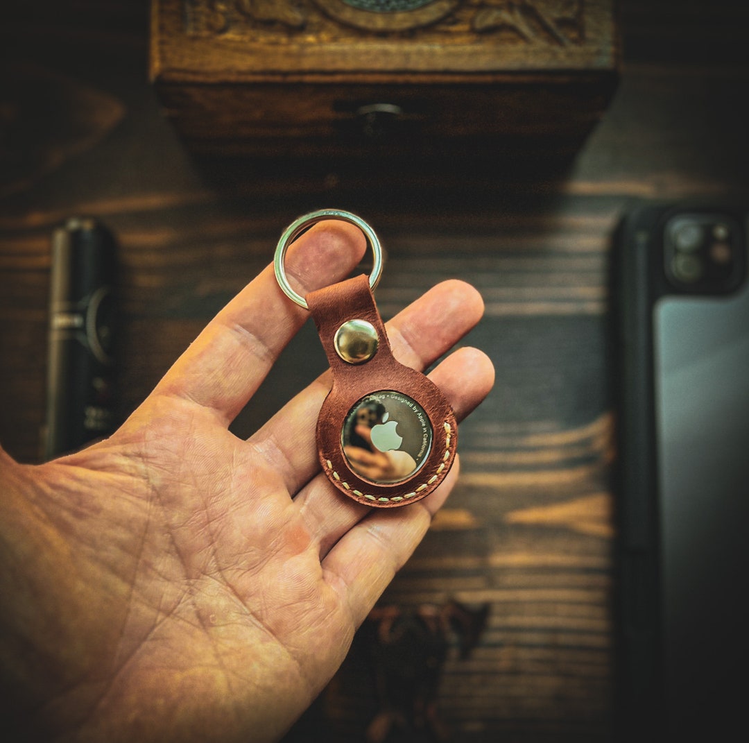 AirTag Case for Apple, AirTag Leather Case for Keys, AirTag Keychain ...